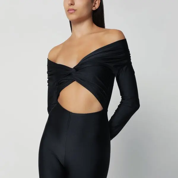 Andamane Glossy Stretch Lycra Kendall Jumpsuit