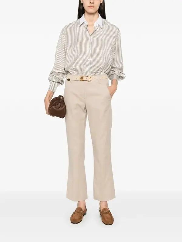 Brunello Cucinelli Cotton & Linen Trousers - Multicolor