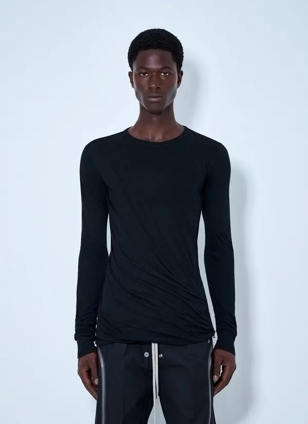 Rick Owens Long Sleeve Crewneck Top - Black