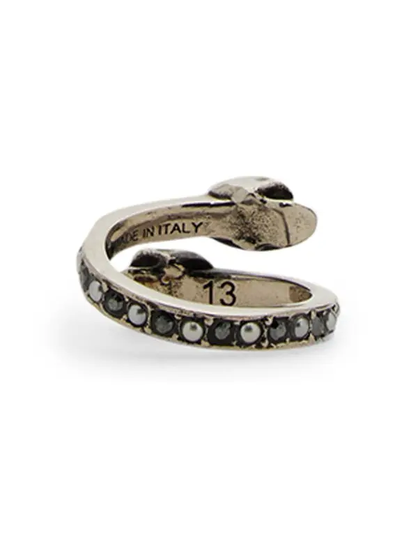 Alexander McQueen Anello Twin Skull