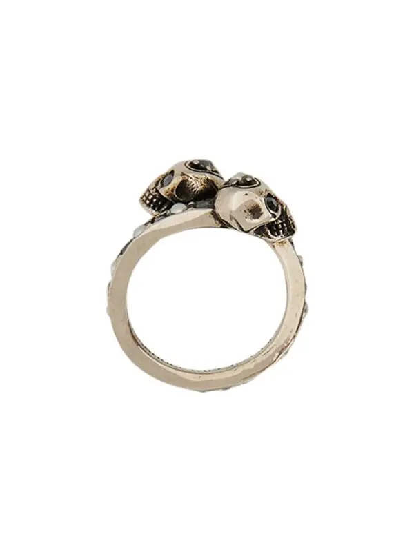Alexander McQueen Twin Skull Ring