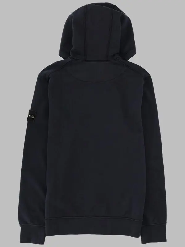 Stone Island Felpa Con Cappuccio - Blue