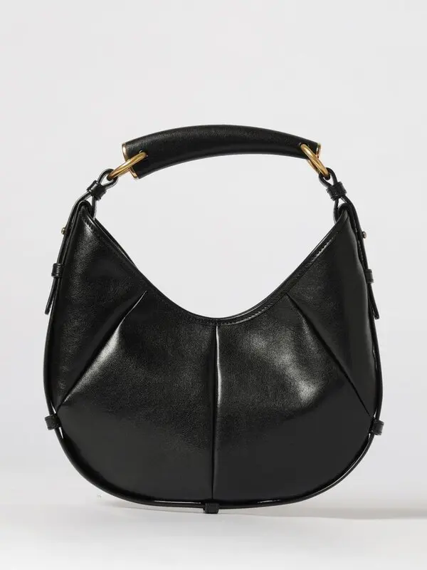 Saint Laurent Mombasa Leather Shoulder Bag - Black