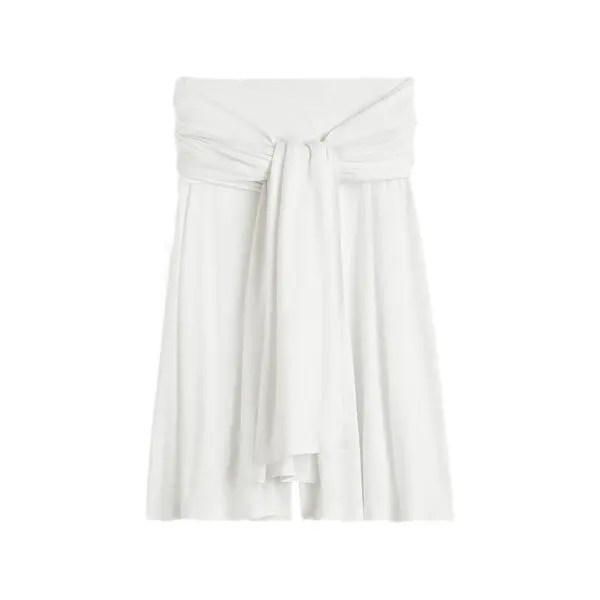 TOTEME Knee-length Wrap-around Pleated Shorts - White