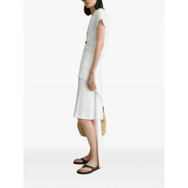 TOTEME Knee-length Wrap-around Pleated Shorts - White