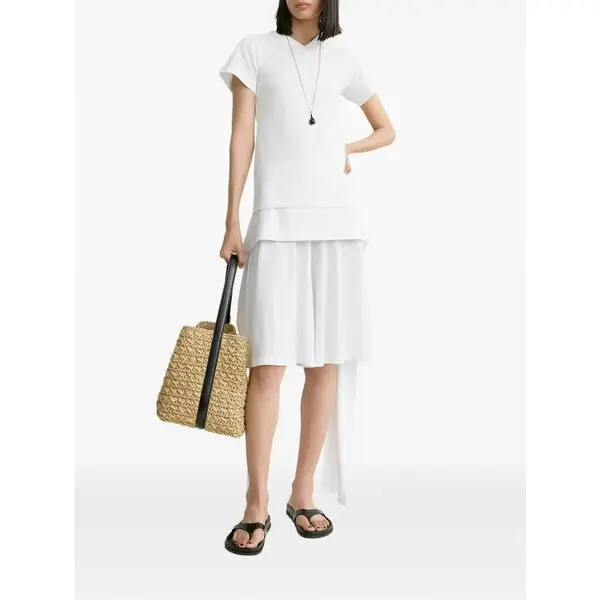 TOTEME Knee-length Wrap-around Pleated Shorts - White