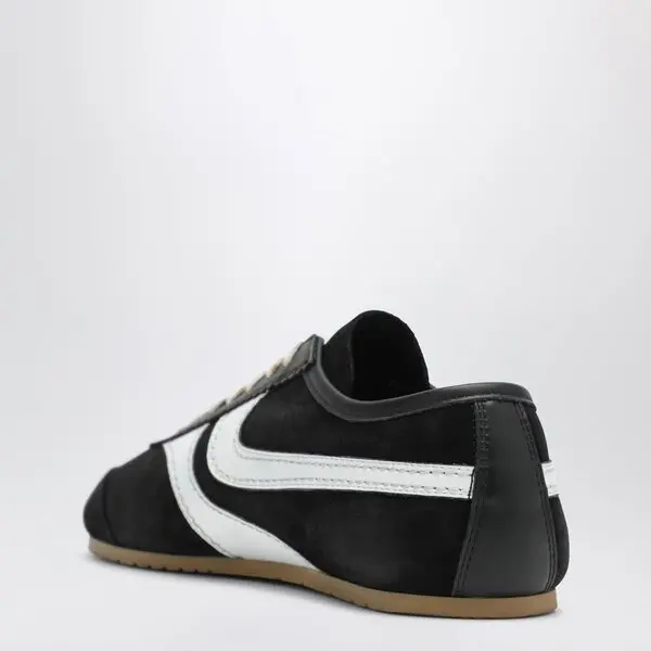 Dries Van Noten Schwarzer Und Weiãÿer Sneaker Aus Leder Und Wildleder - Black