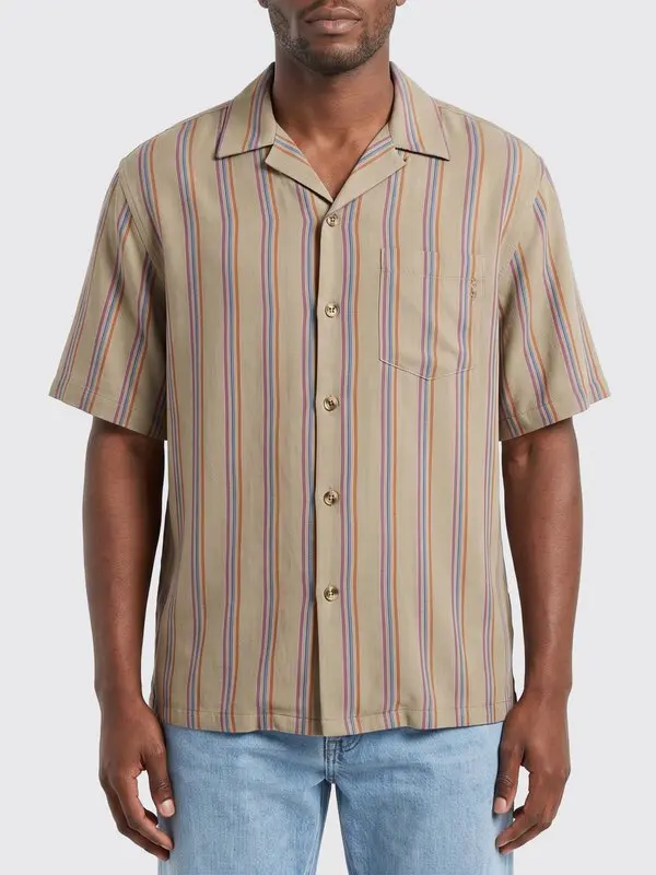 Saint Laurent Pinstriped Silk Twill Shirt