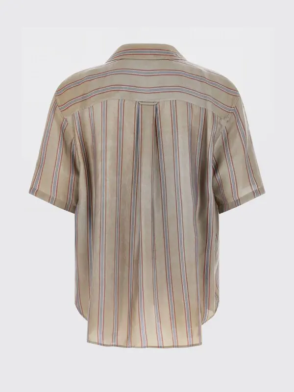 Saint Laurent Pinstriped Silk Twill Shirt