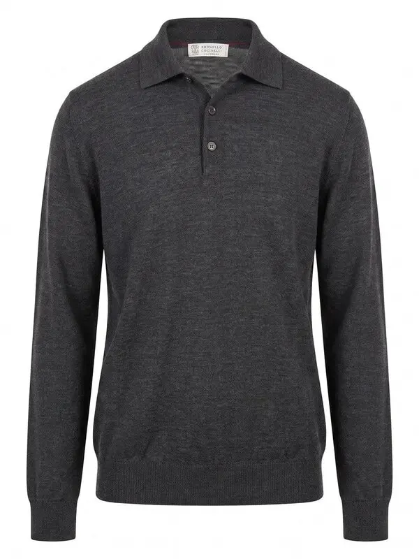 Brunello Cucinelli Wool Polo Neck Sweater - Multicolor