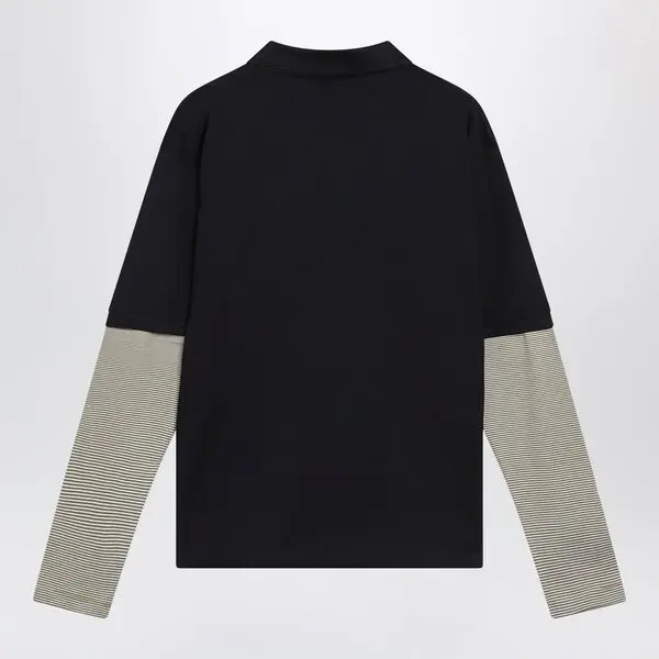 Miu Miu Olive Cotton Jersey Polo Shirt - Blue