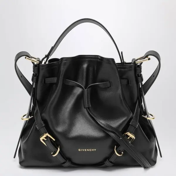 Givenchy Small Voyou Bucket Bag In Calfskin - Black