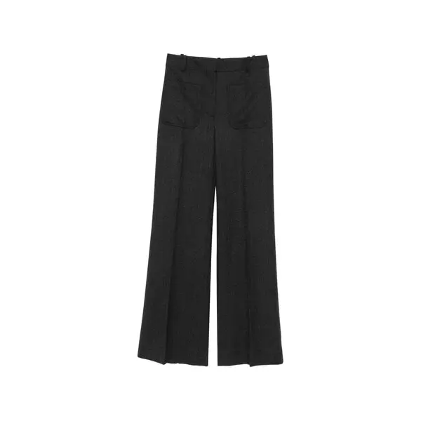 Victoria Beckham Straight Trousers - Gray