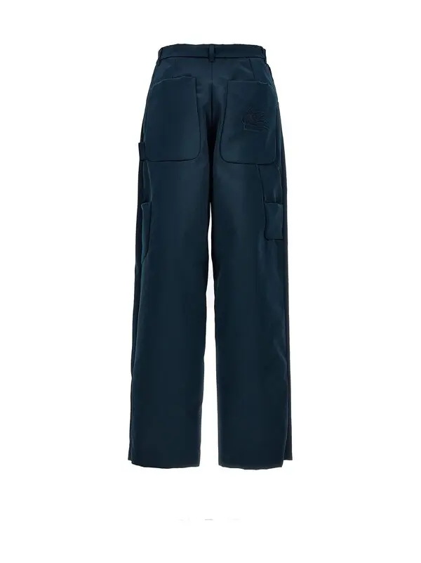 Etro Pegaso' Cargo Pants - Blue