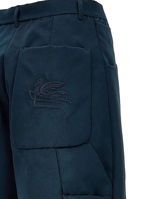 Etro Pegaso' Cargo Pants - Blue