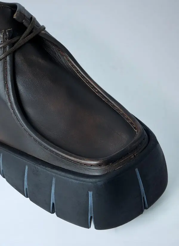 DIESEL® D-tex Leather Derby Shoes - Black