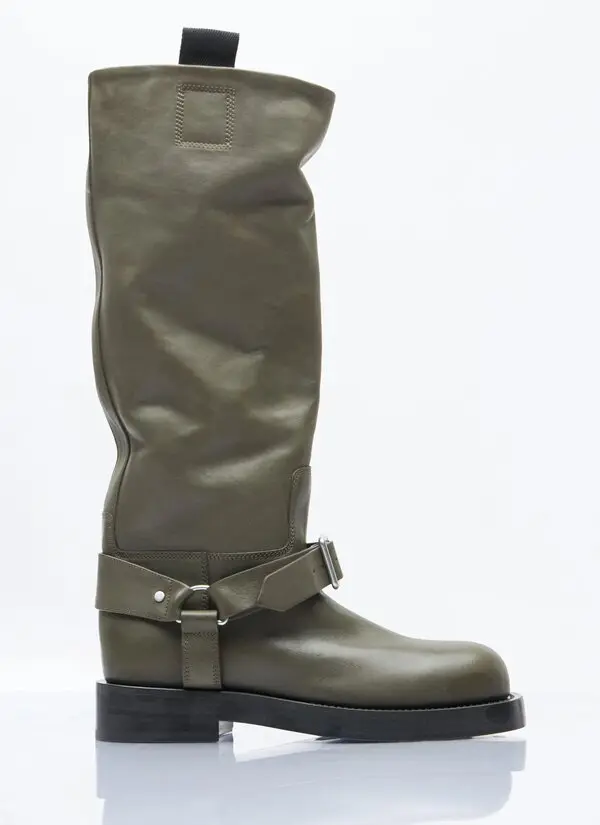 Burberry Leather Saddle High Boots