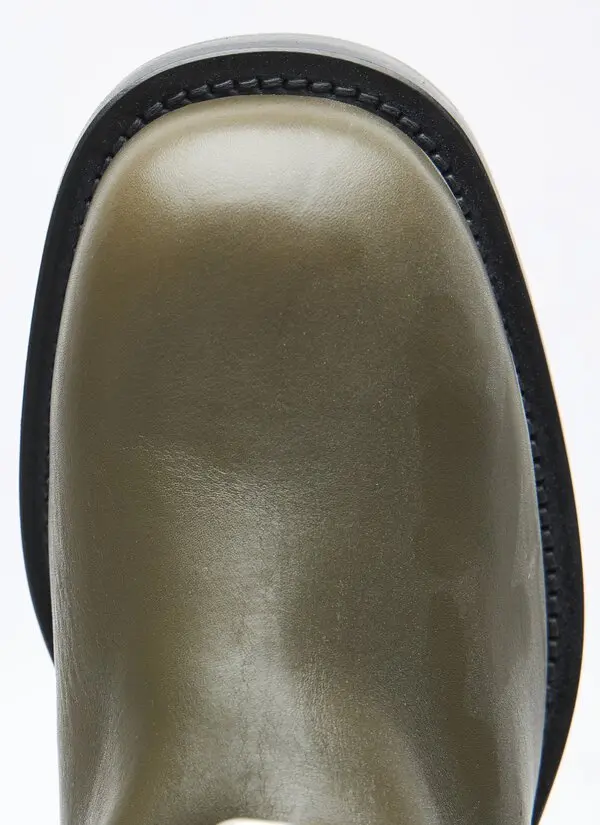 Burberry Leather Saddle High Boots