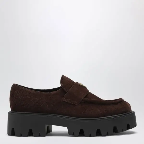 Prada Dark Suede Loafers