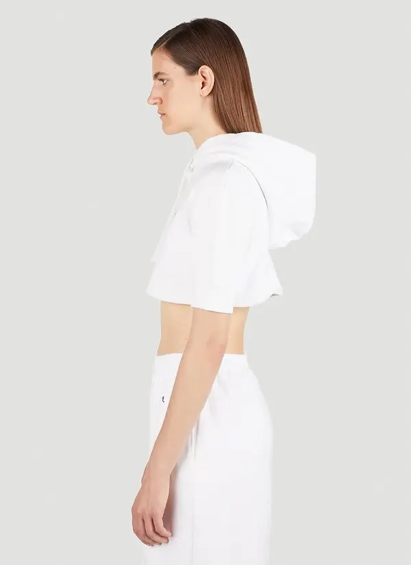 Raf Simons Cropped Hooded Sweatshirt