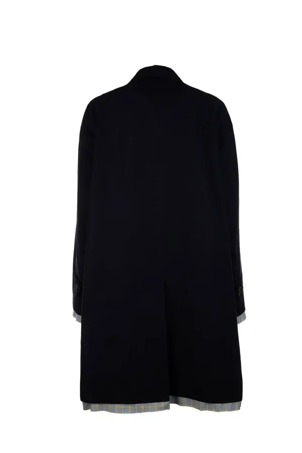 Miu Miu Cotton Blend Layered Coat - Multicolor