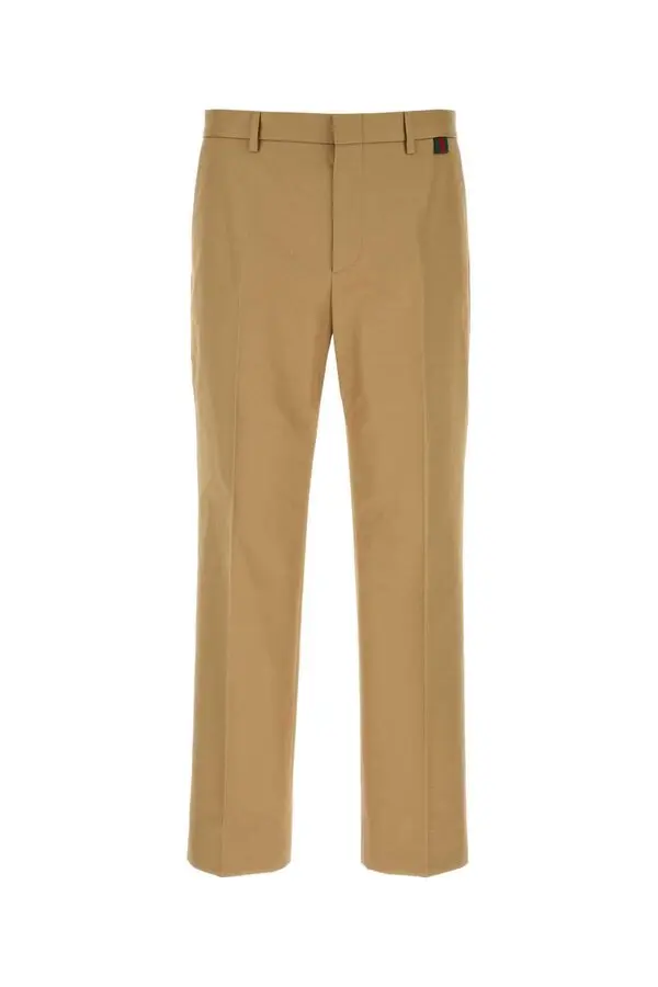 Gucci Beige Cotton Pant - Brown