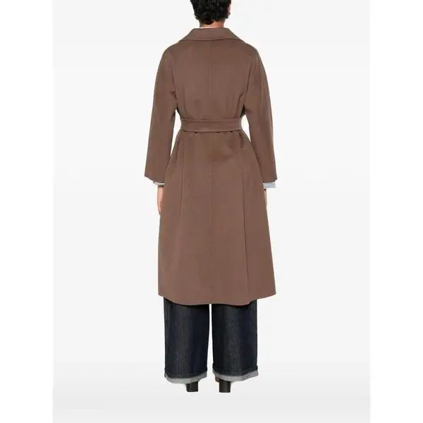 Max Mara Virgin Wool Single Breasted Coat - Brown
