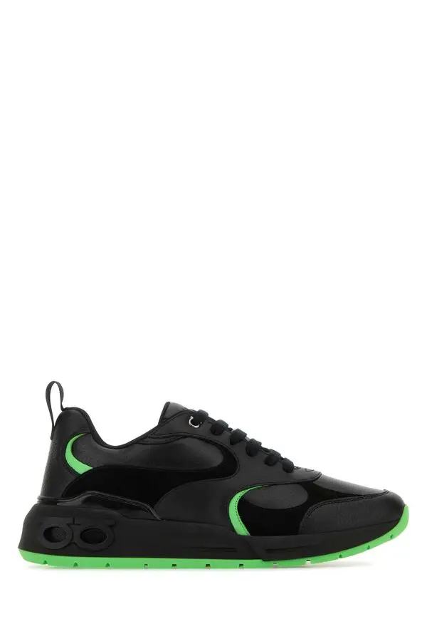 FERRAGAMO Leather Cosimina Sneakers - Black