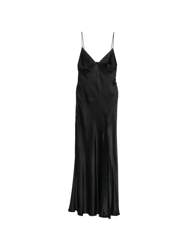 Alberta Ferretti Satin Long Dress - Multicolor