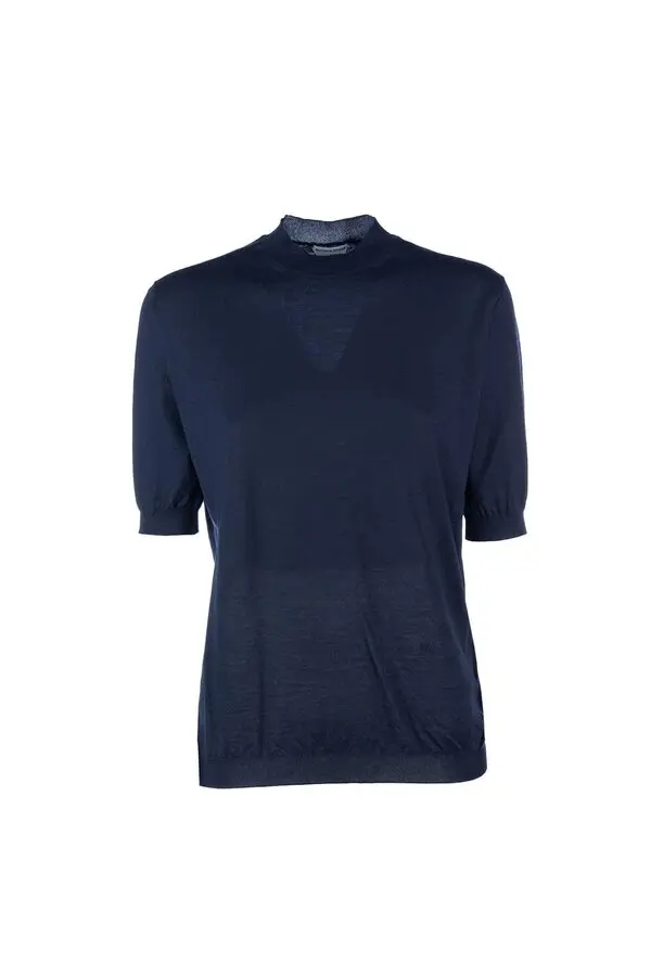 Bottega Veneta Short Sleeve Knit Top - Multicolor