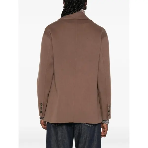 Max Mara Virgin Wool Oversized Jacket - Brown