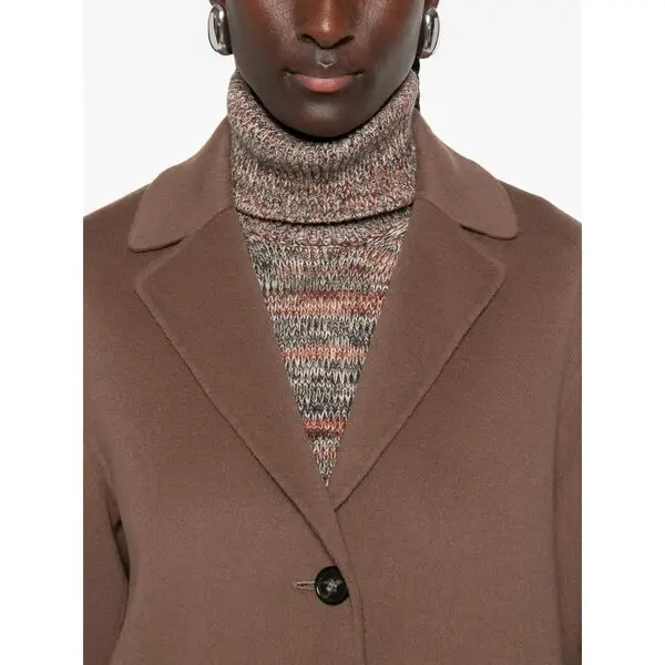Max Mara Virgin Wool Oversized Jacket - Brown