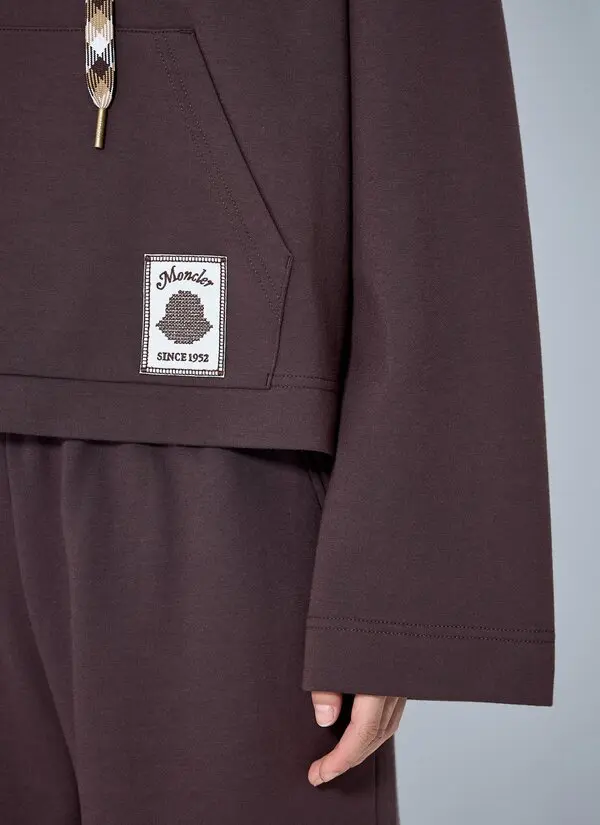 Moncler Hooded Sweatshirt With Contrast Drawstrings