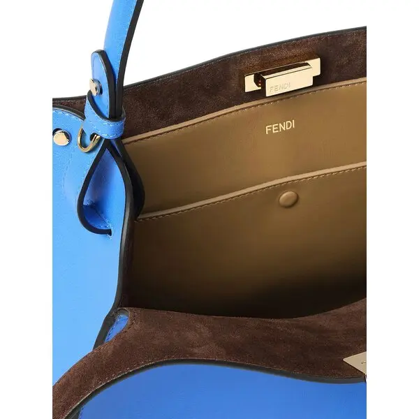 Fendi Calfskin Tote Bag - Blue