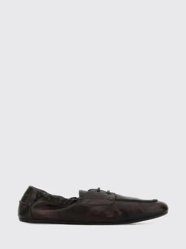 Prada Leather Loafers - Brown