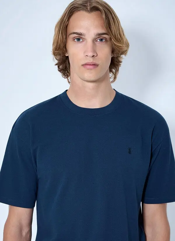 Saint Laurent Cassandre Oversized T-shirt - Blue