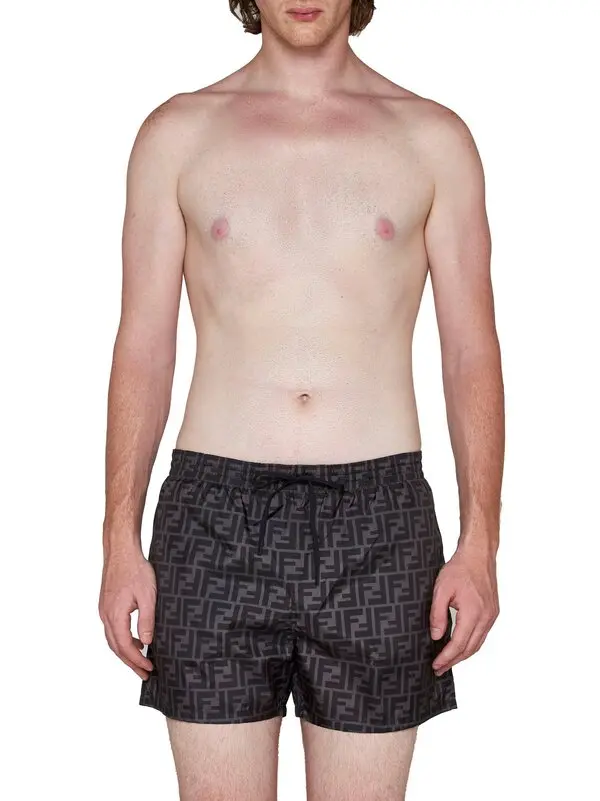Fendi Black Nylon Shorts