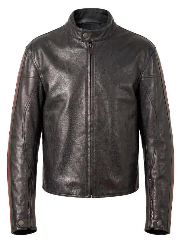 Gucci Calf Leather Biker Jacket - Multicolor