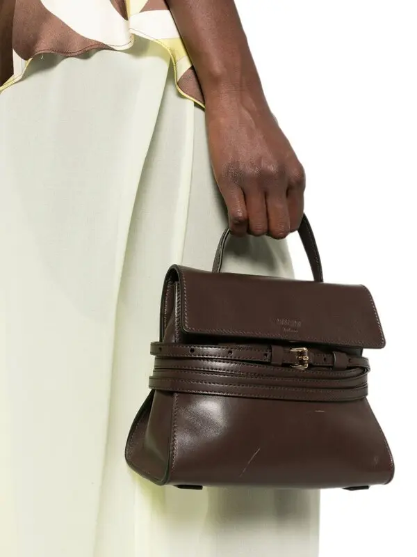 Moschino Tie Me Leather Handbag