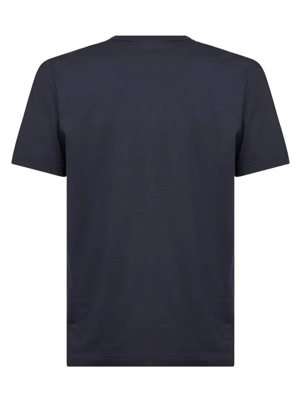 Dolce & Gabbana Blue Cotton Heraldic Patch T-shirt - Multicolor