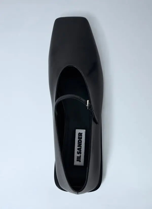 JIL SANDER Leather Flat Shoes