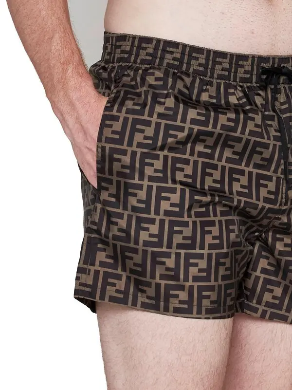 Fendi Brown Nylon Shorts