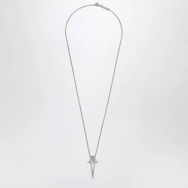 Rick Owens Pentagram Necklace In Metal