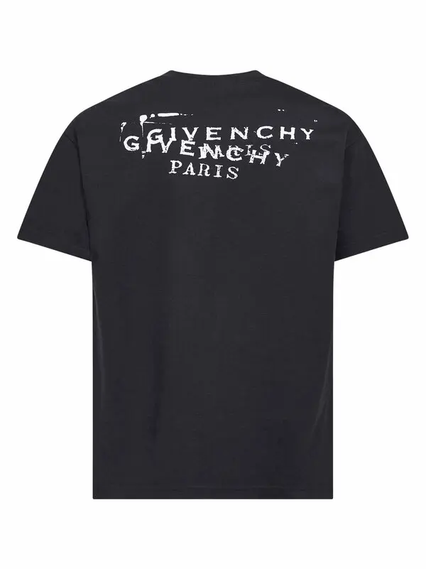 Givenchy Black Stamp Print T-shirt - Multicolor