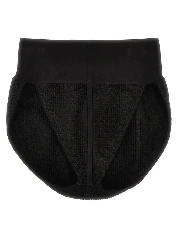 Rick Owens Cashmere Blend High-waist Panties - Black