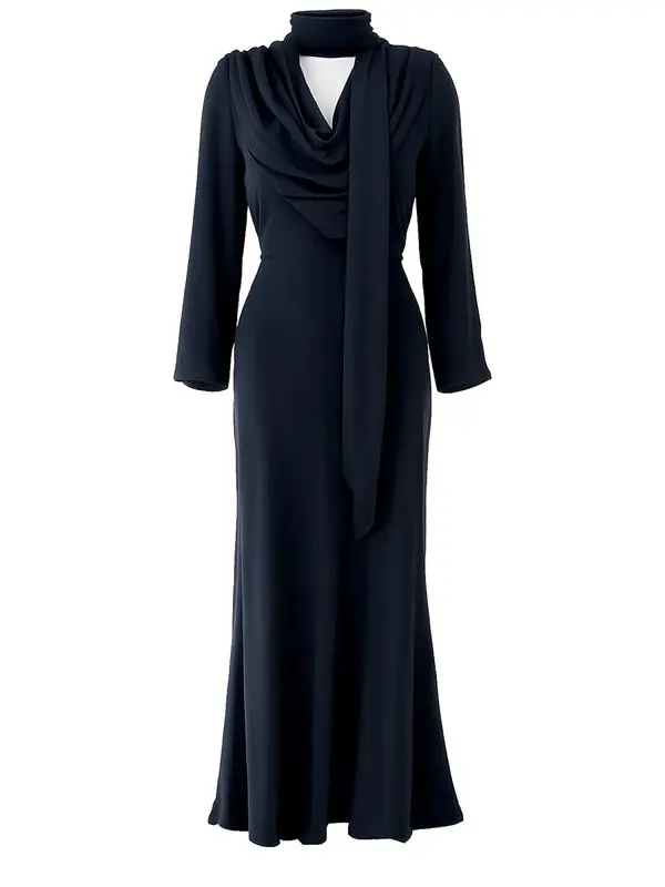 ROTATE BY BIRGER CHRISTENSEN Long Draped Dress