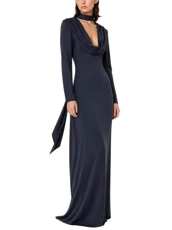 ROTATE BY BIRGER CHRISTENSEN Long Draped Dress