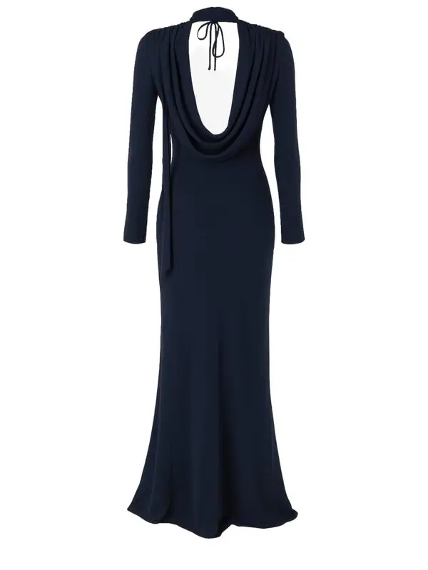 ROTATE BY BIRGER CHRISTENSEN Long Draped Dress