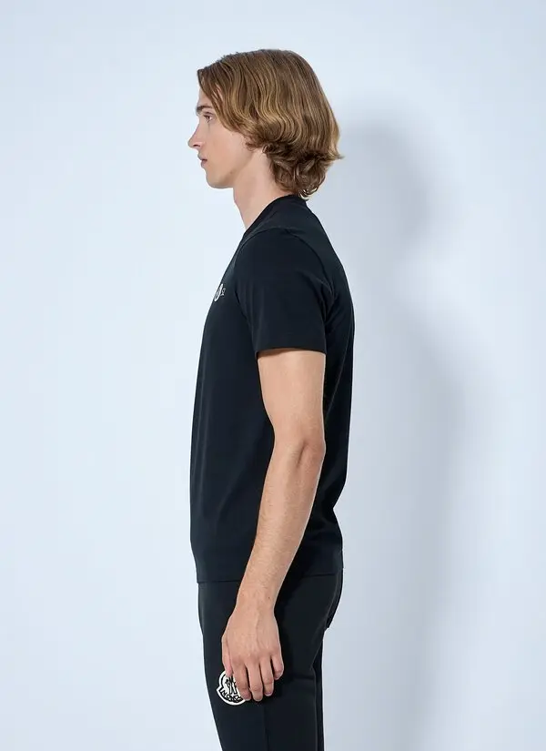 Moncler Crewneck Logo T-shirt - Black