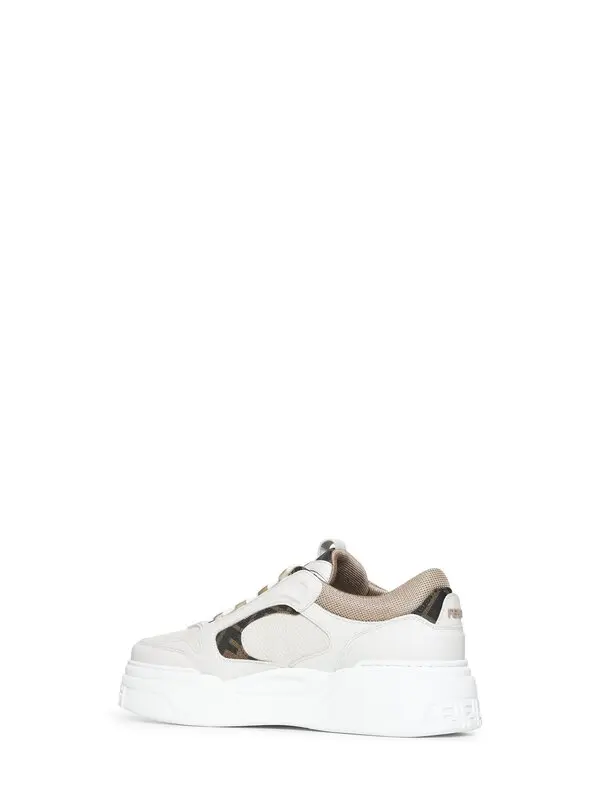 Fendi White Leather Force Sneakers